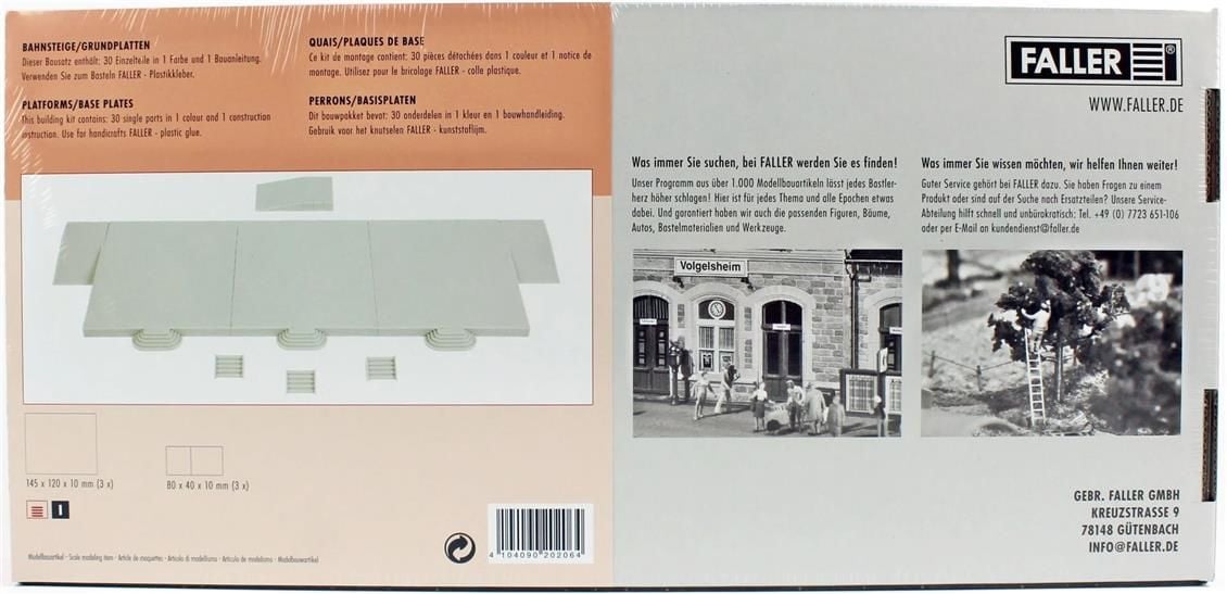 FALLER, Faller 120206 1/87 Ölçek, İstasyon Platformları Plastik Model Kiti,