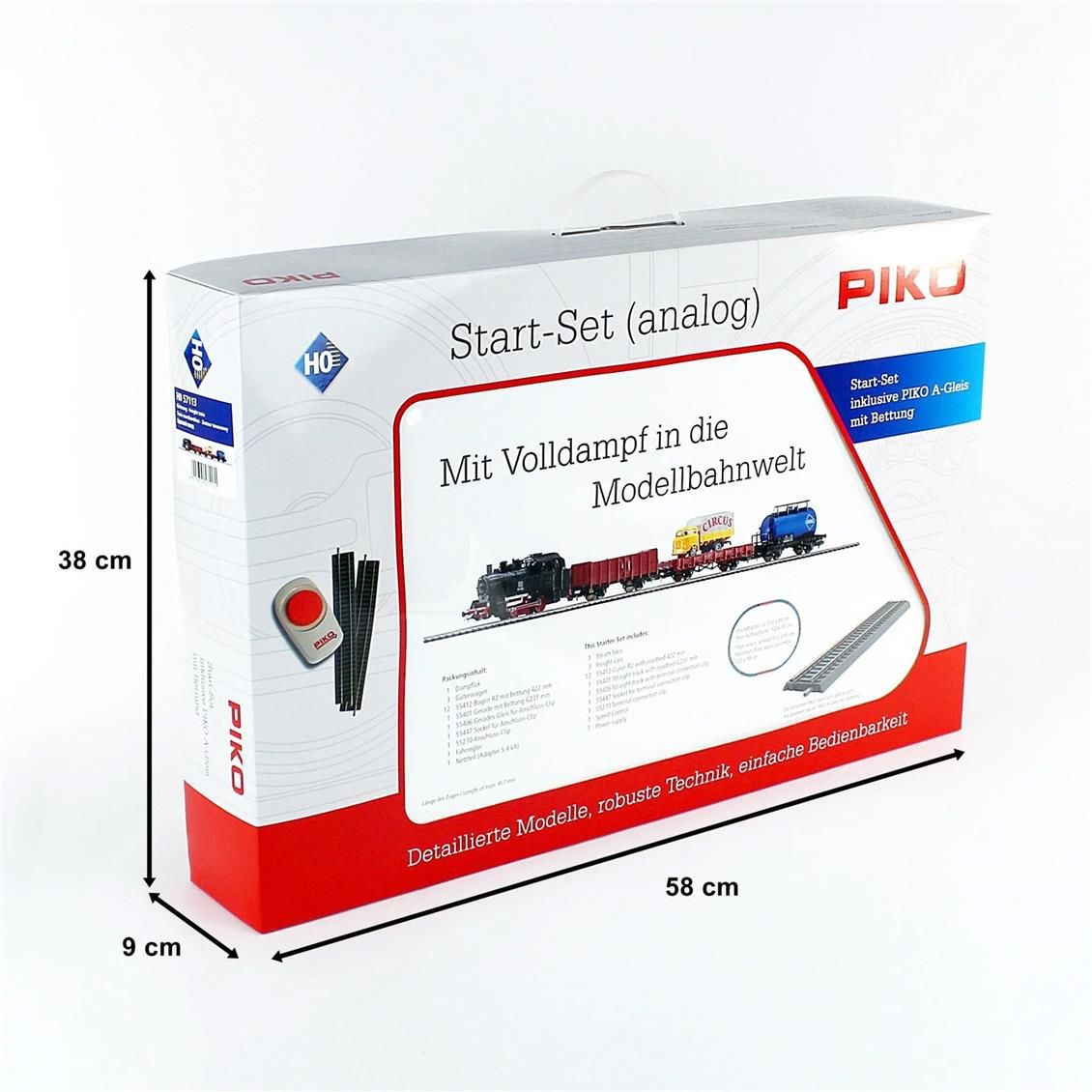 PİKO, Starter Set Freight Train DB, PIKO A-track w. Railbed,