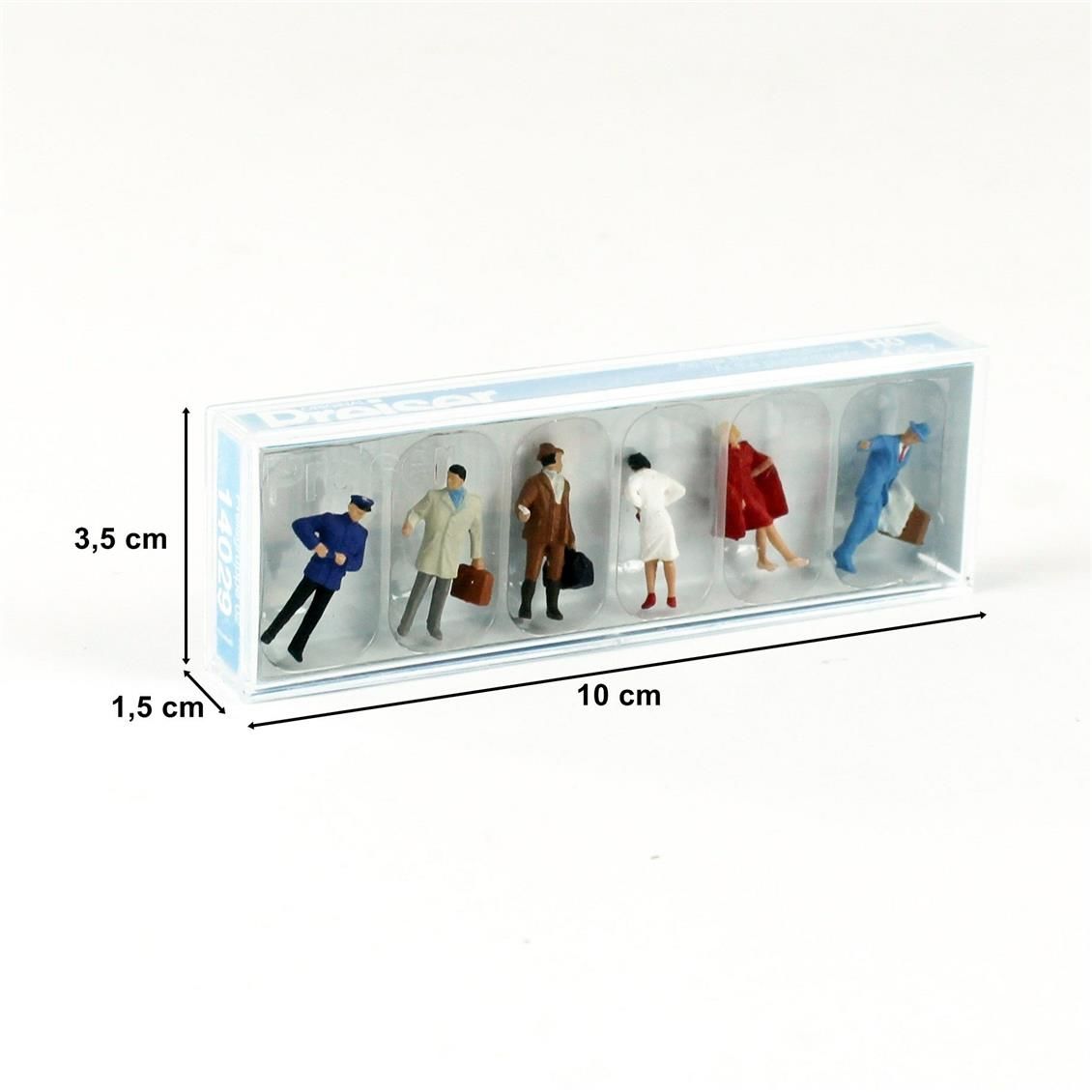 PREISER, Preiser 14029 1/87 Ölçek Platformda Bekleyen Yolcu Figürleri,
