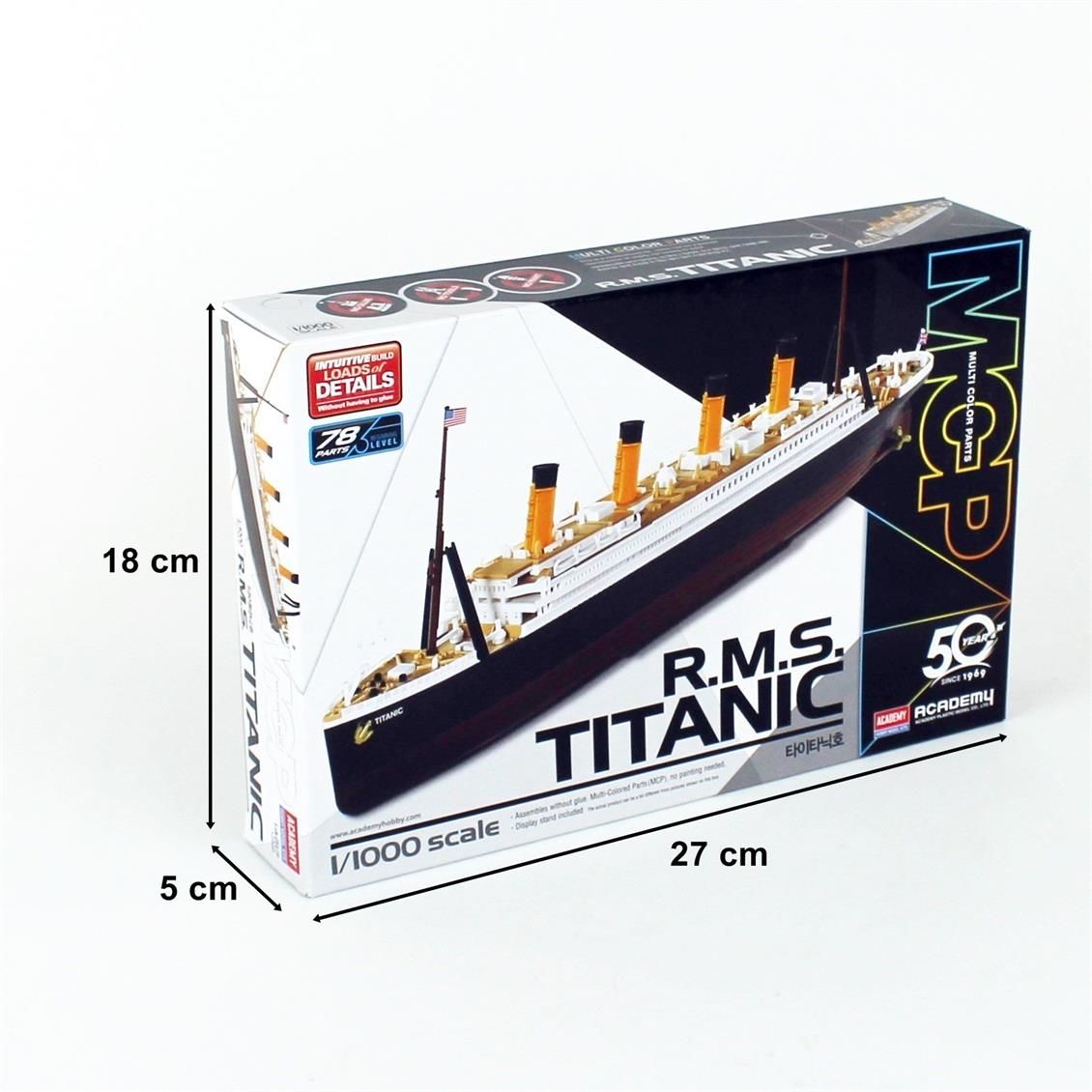 ACADEMY, Academy 14217 1/1000 RMS Titanic Yolcu Gemisi Demonte Plastik ...