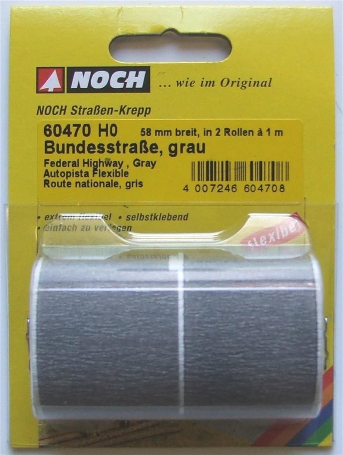 NOCH, Noch 60470 Şehirdışı Yol Zemini, Gri, 100x5.8 cm.2 Rulo Diorama ...