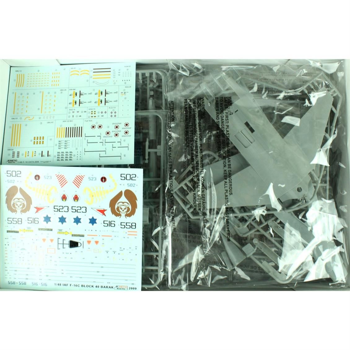 KINETIC, 48012 1/48 F-16C Block 40 IDF Barak,